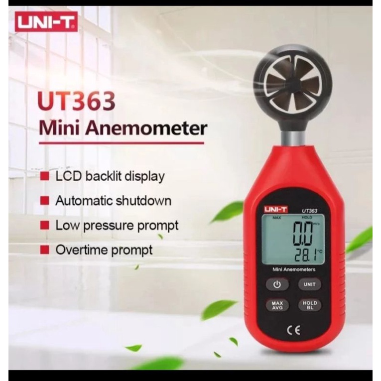 Jual digital anemometer thermometer pengukur kecepatan angin wind speed ...