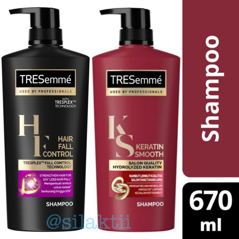 Jual SHAMPOO TRESSEME 670ML TRESEMME KERATIN SMOOTH MERAH SHAMPO JUMBO ...