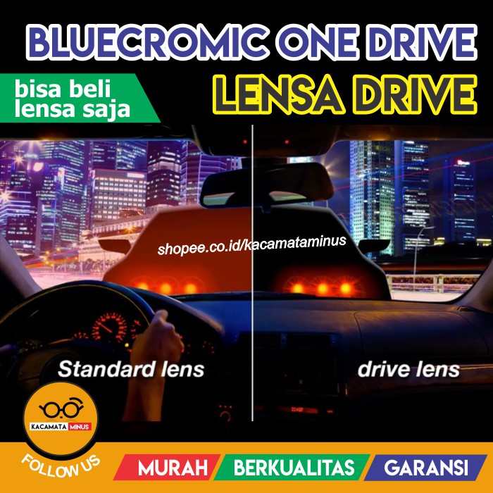 Jual Original Lensa Anti Silau Berkendara Drive - 5 in 1 Bluecromic Night Driving | Shopee Indonesia