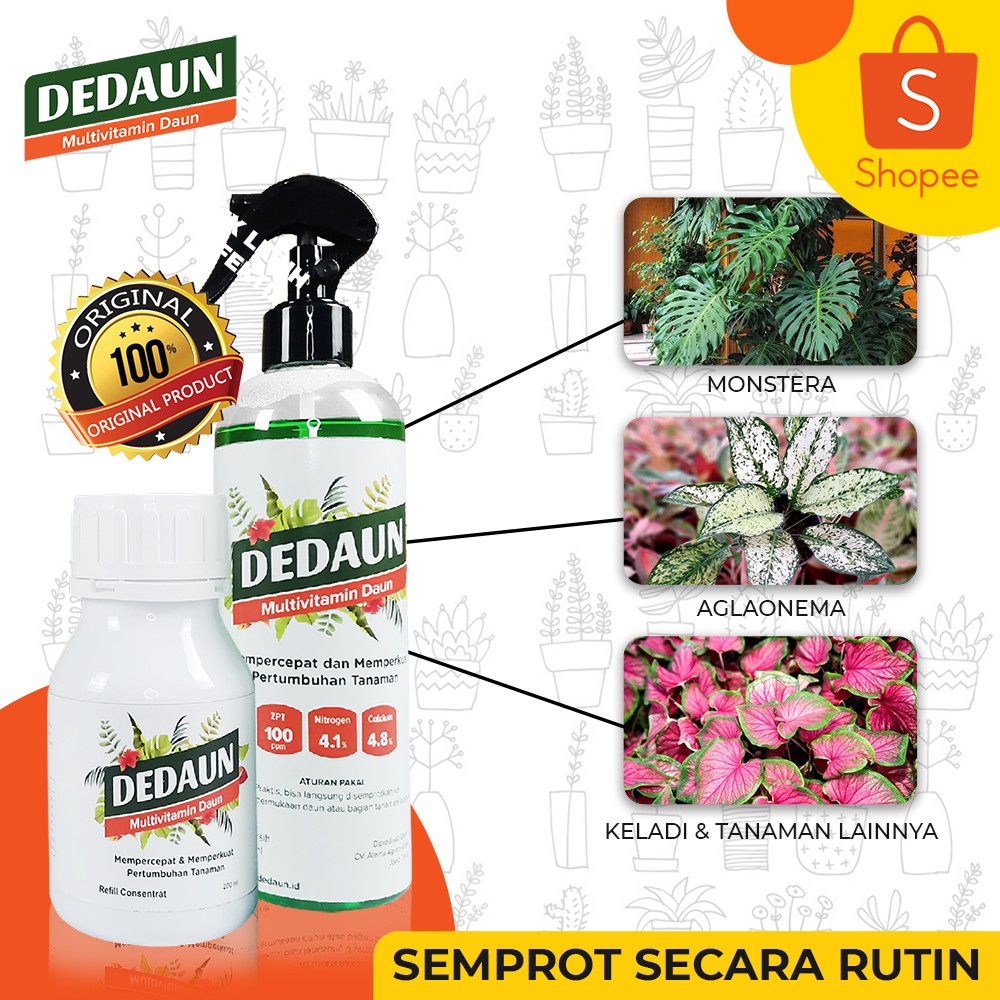 Jual Multivitamin Tanaman, DEDAUN PUPUK CAIR TANAMAN HIAS - PUPUK CAIR ...