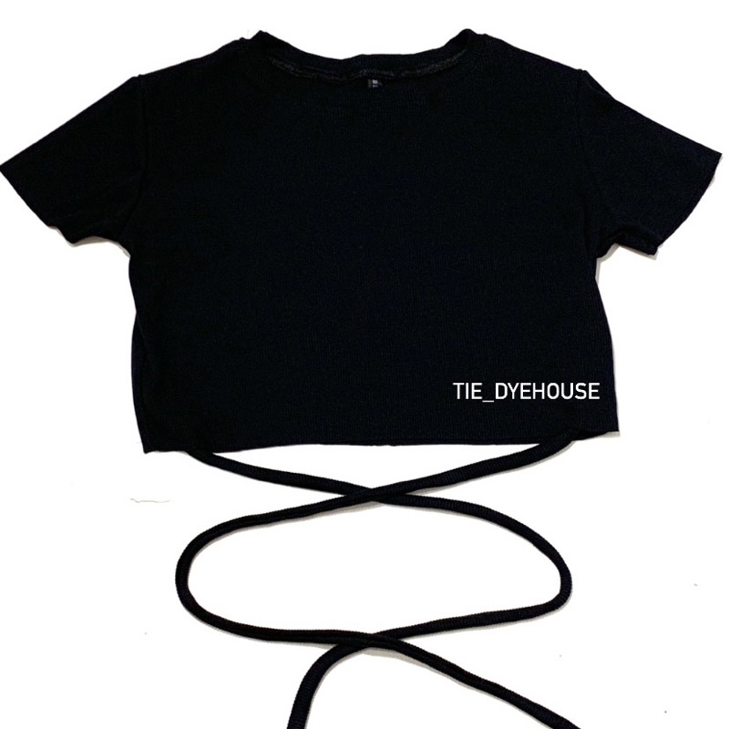 Jual TDH Tie top | crop top tali | crop top tali perut| Crop top silang ...