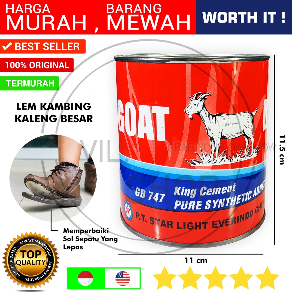 Jual LEM KAMBING GOAT BRAND SERBAGUNA KALENG BESAR LEM KUNING AIKA AICA ...