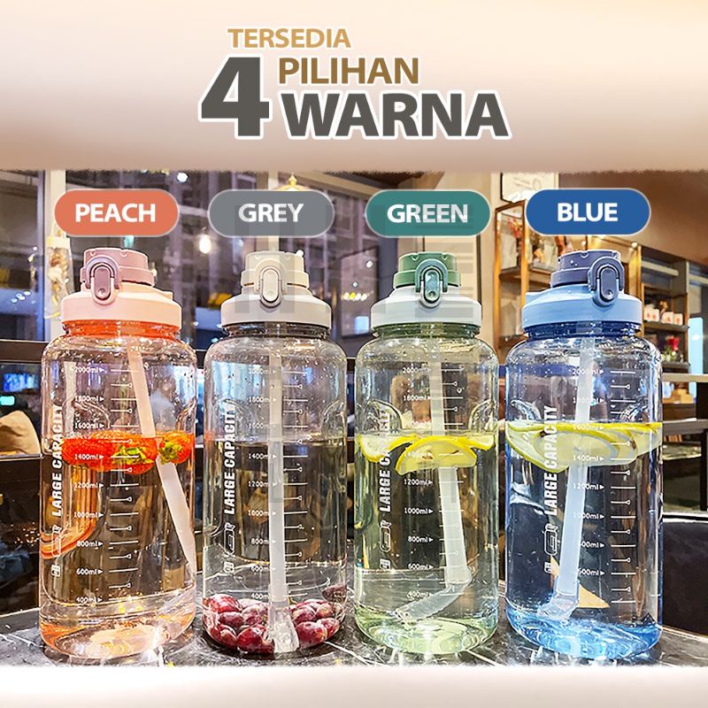 Jual Botol Minum Besar Jumbo Traveling Seliya 2.4 LITER BPA Free ...