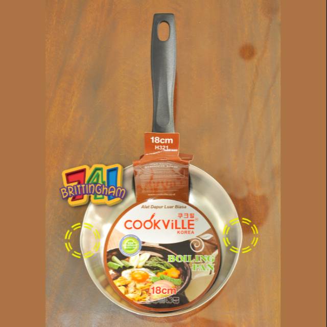 Jual Cookville Boiling Pan 18cm H321/ Panci Susu Stainless Steel/ Milk Pot 18cm/ Panci Masak Mie ...