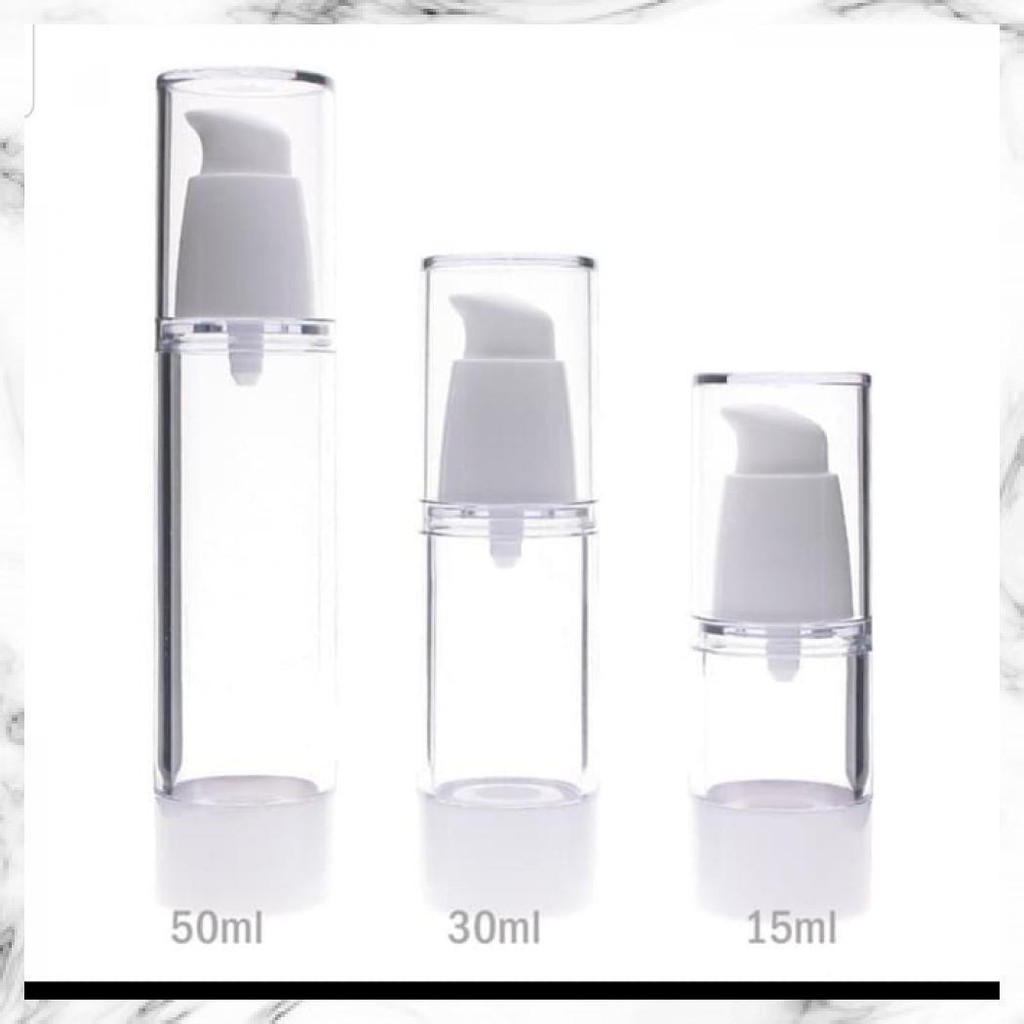 Jual Botol Airless 50Ml/Botol Serum/Botol Pump/White | Shopee Indonesia