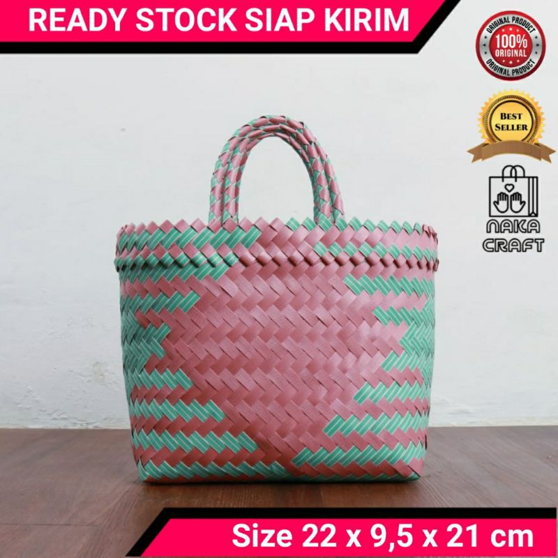 Jual Tas Belanja Anyaman Kecil Plastik Murah/ Tas Pasar/ Tas Jinjing ...