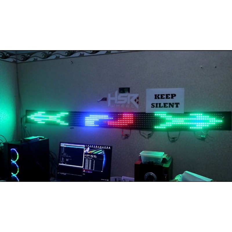 Jual STROBO RUNNING TEXS 7 baris EMOJI BISA GANTI TEXS VIA Hp 12/24 ...