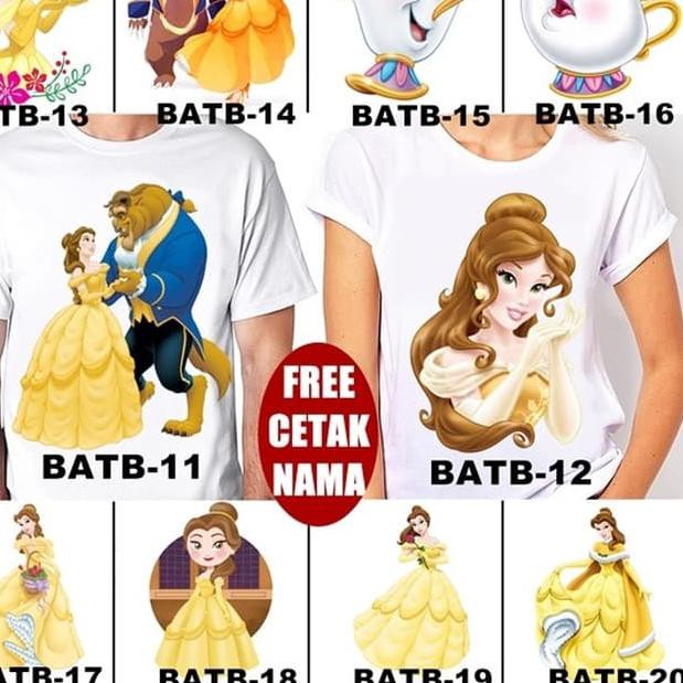 Jual Kaos / Baju BELLE BEAUTY AND THE BEAST DEWASA (FREE NAMA) | Shopee ...