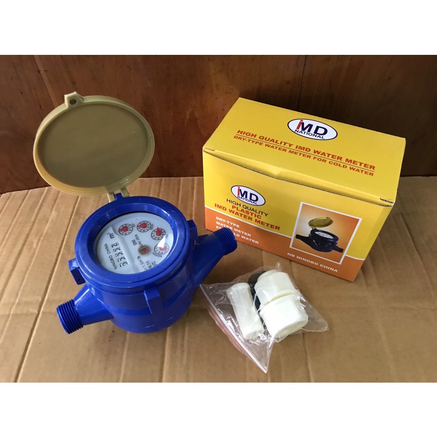 Jual IMD WATER METER PVC PLASTIC meteran air plastik 1/2 inch dim PAM SNI | Shopee Indonesia