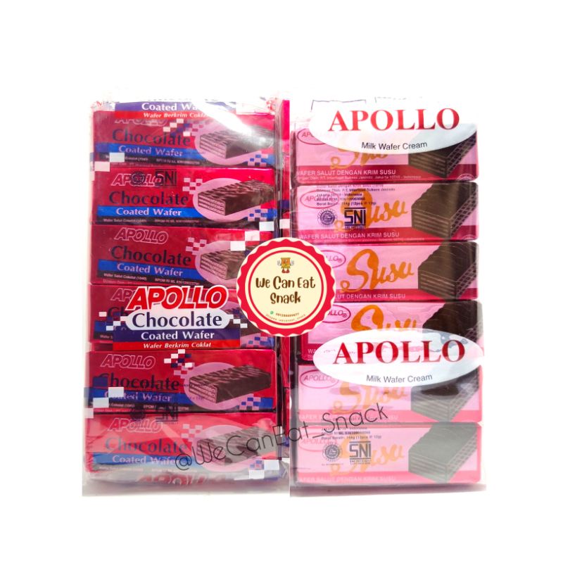 Jual Waffer Apollo Biskuit Legendaris 12 Pcs Coklat & Susu | Shopee ...