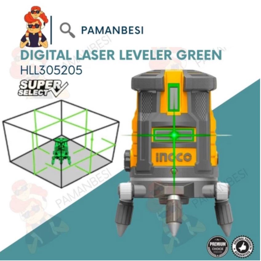 Jual DIGITAL LASER LEVELER ELEKTRIK WATERPASS LASER HIJAU INGCO ...