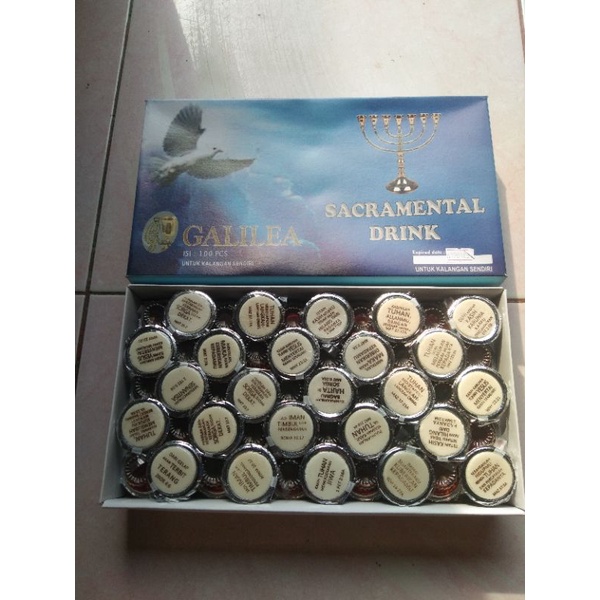 Jual MINUMAN PERJAMUAN KUDUS CUP + HOSTI AYAT 1 BOX ISI 100 PCS ...