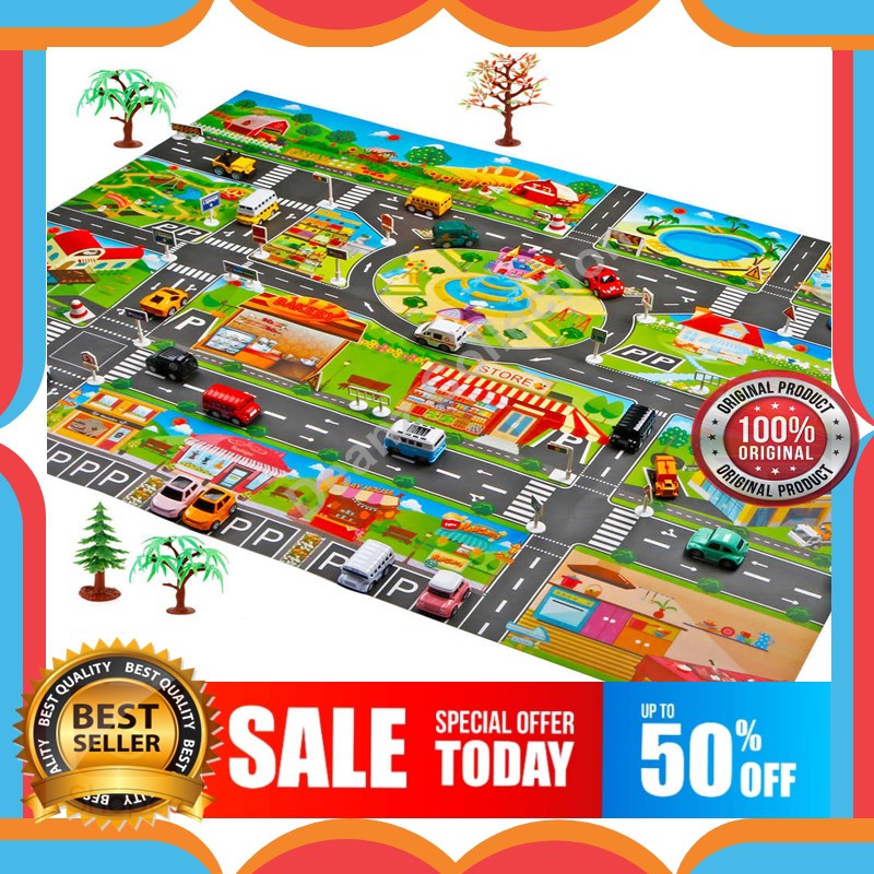 Jual Play Maps Peta Bermain Anak Pretend Play Map Peta Kota Bermain ...