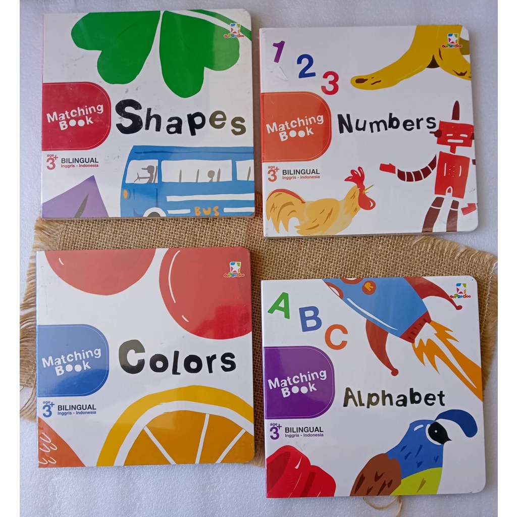 Jual Matching Book: Numbers, Shapes, Colors, Alphabet | Shopee Indonesia
