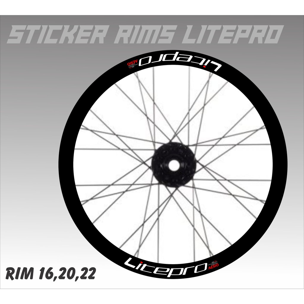 Jual sticker rims litepro stiker decal velk | Shopee Indonesia