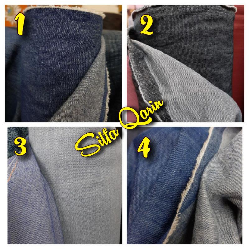 Jual Kain bahan Jeans/Denim (8 oz) _ Bahan Kain Jeans Denim (Harga Per ...