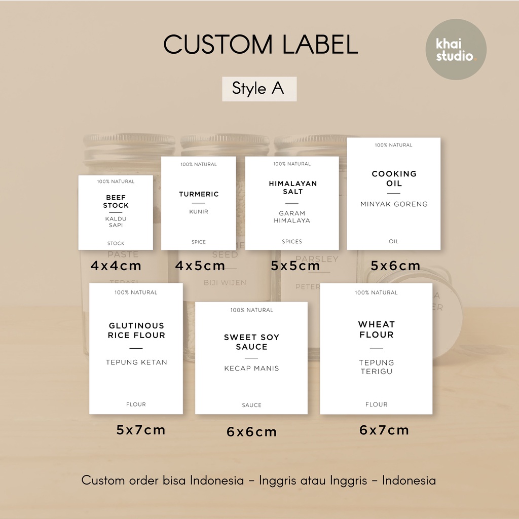 Jual CUSTOM Label Sticker untuk Pantry/Dapur/Laundry/Kotak Mainan/Dll ...
