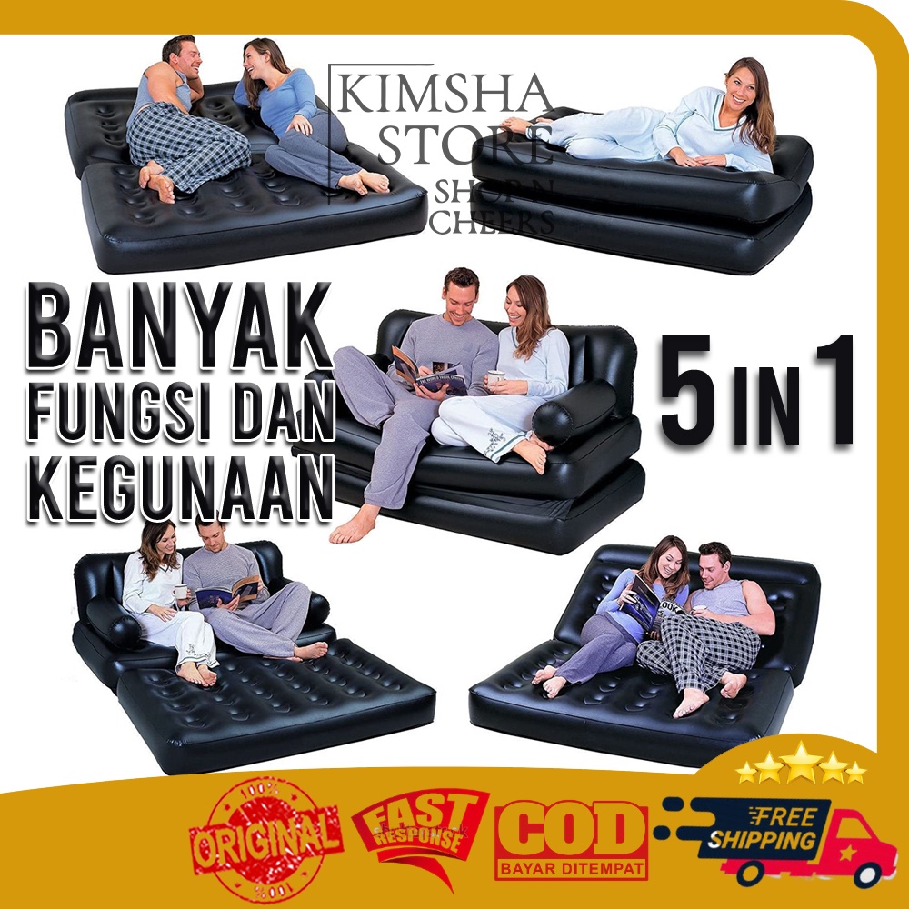 Jual Bestway 5 in 1 Sofa Bed Kasur Ranjang Angin Tiup Free Pompa ...