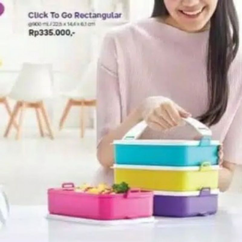 Jual Click To Go rantang 4 susun warna | Shopee Indonesia