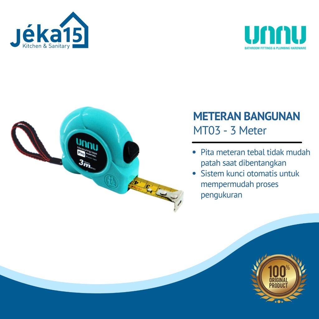 Jual UNNU MT03 METERAN / METERAN BANGUNAN / METERAN TERBAIK UKURAN 3 ...