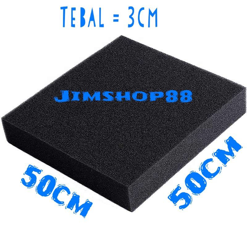 Jual biofill sponge hitam busa hitam media filter mekanik ukuran p=50cm ...