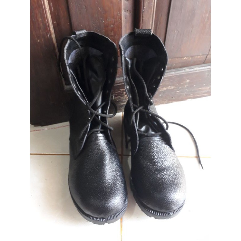 Jual SEPATU PDL KULIT JERUK//STANDAR SATPAM //HANSIP | Shopee Indonesia