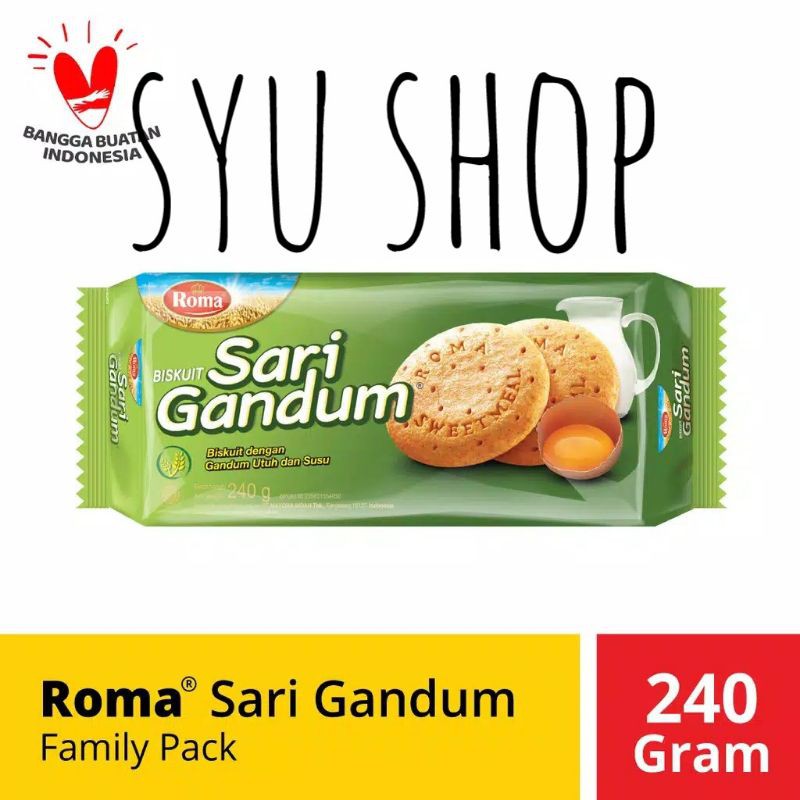 Jual sari gandum roma 240 gr family pack besar jumbo | Shopee Indonesia
