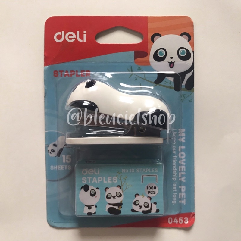 Jual Stapler Mini Panda dan Staples isi 1000 Pcs Deli 0453 | Shopee ...