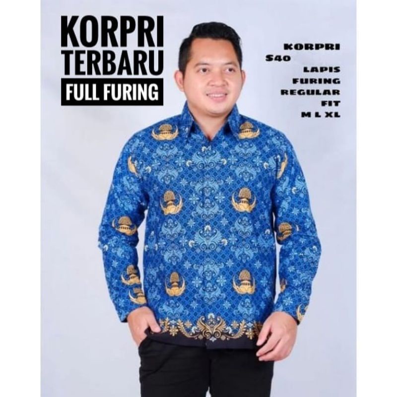 Jual Baju Korpri Terbaru Full Furing /Seragam PNS/Batik Korpri Terbaru | Shopee Indonesia