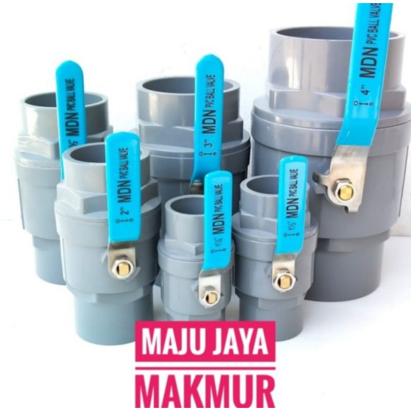 Jual ball valve stop kran air pvc plat stainless Steel MDN 1/2 INCH | Shopee Indonesia