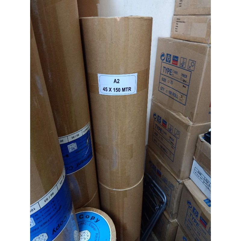 Jual Kertas Plotter A2 150m / Hvs Roll A2 80 gram Diamant | Shopee ...