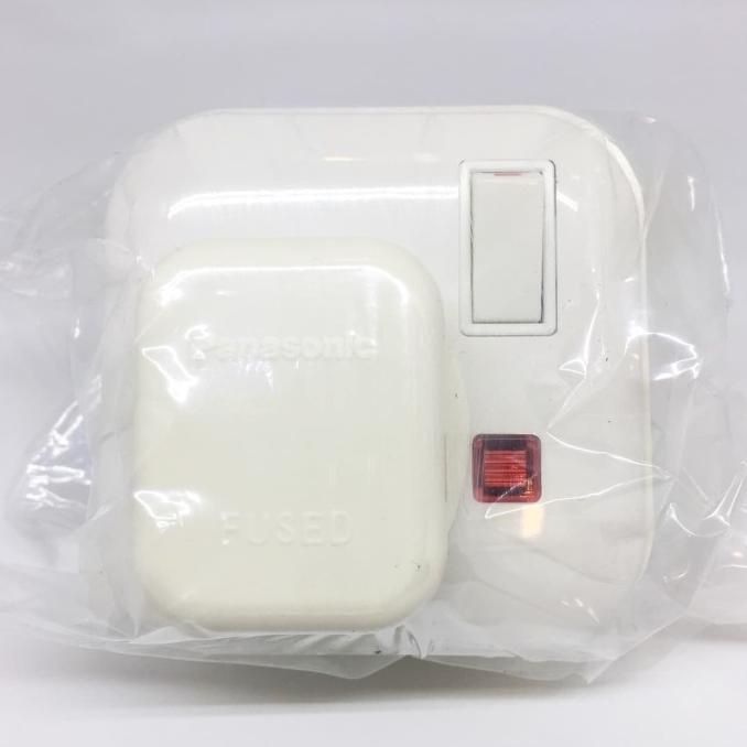 Jual Panasonic Stop Kontak AC dengan Steker dan Outbow Plastik WBJ1214W ...