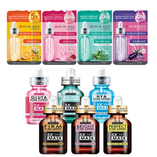 Jual (BPOM) ROJUKISS 5X SERUM SHEET MASK|ROJUKISS SERUM | Shopee Indonesia