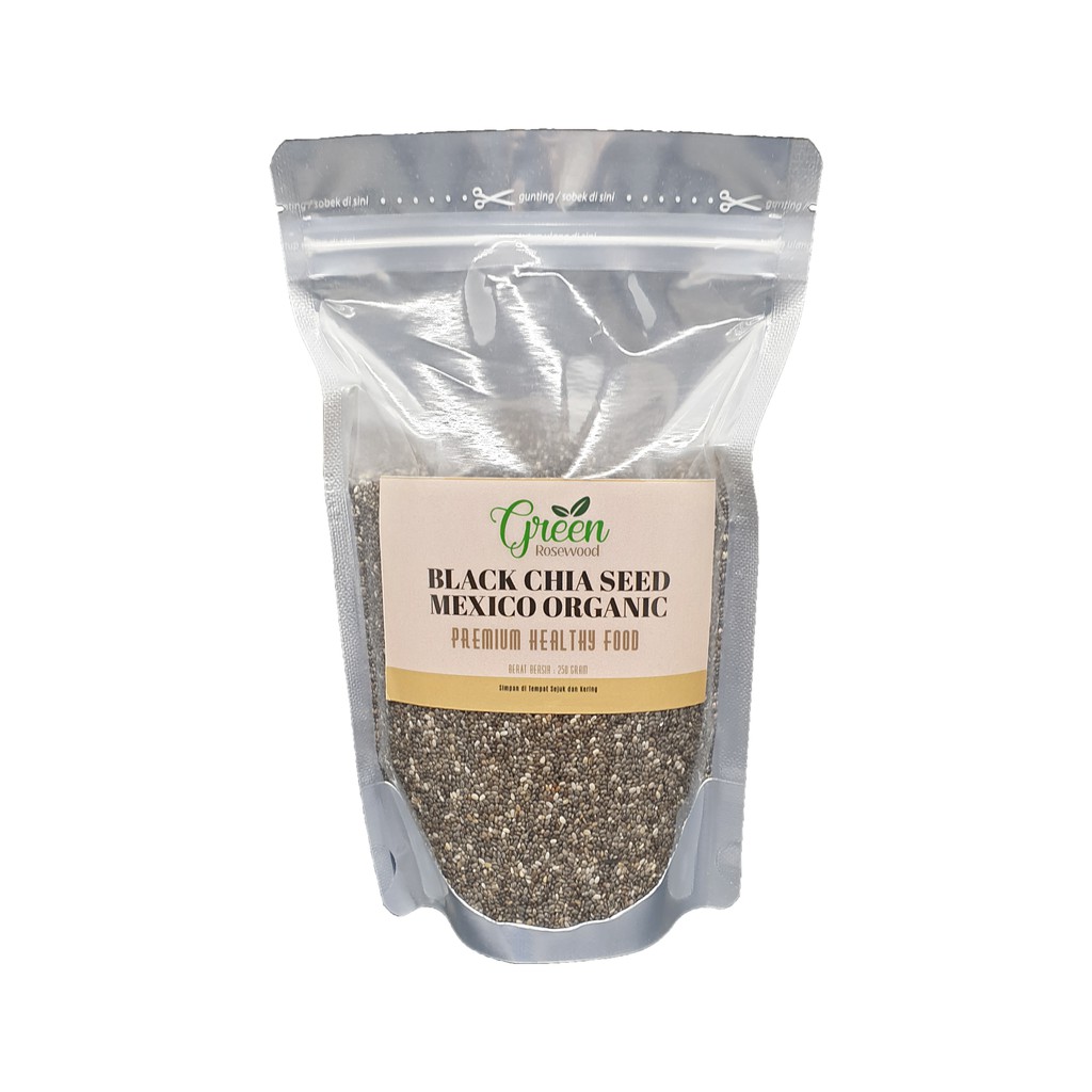 Jual ORGANIC BLACK CHIA SEED 250 GR MEXICO PREMIUM QUALITY - Chia Seeds ...