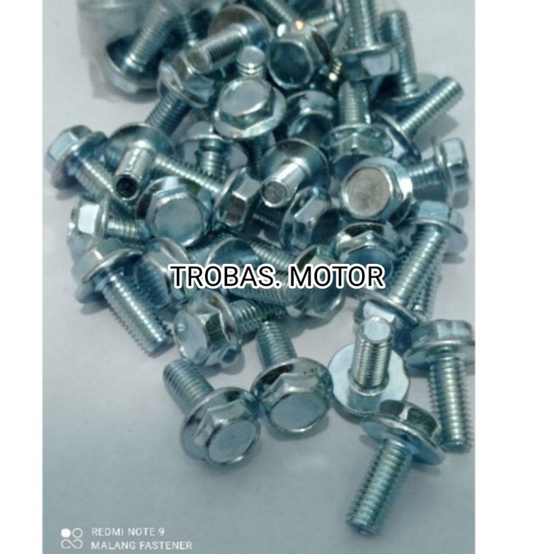 Jual baut topi flange 6x15 kunci 10 | Shopee Indonesia