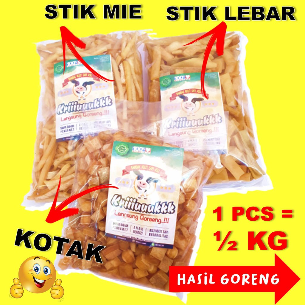 Jual PRODUSEN KERUPUK KULIT SAPI KUALITAS PREMIUM / KRECEK RAMBAK SAPI ...