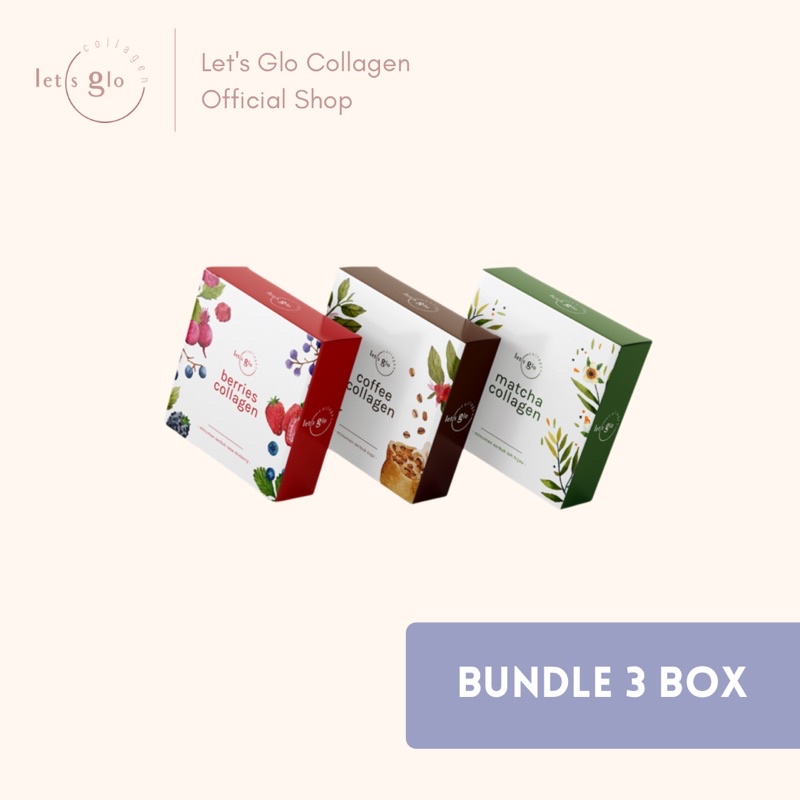 Jual Let's Glo Collagen Bundle 3 Box | Shopee Indonesia