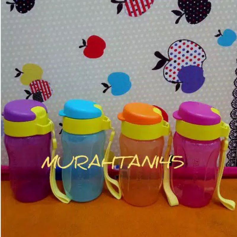 Jual Botol minum tupperware 310 ml tutup flip ada tali | Shopee Indonesia
