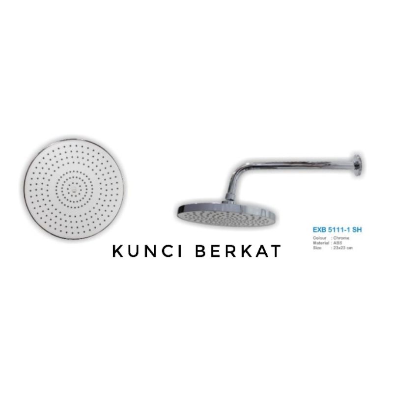 Jual Wall Shower Tanam Bulat/Wall Shower Chrome/Sower Set/Shower Air ...