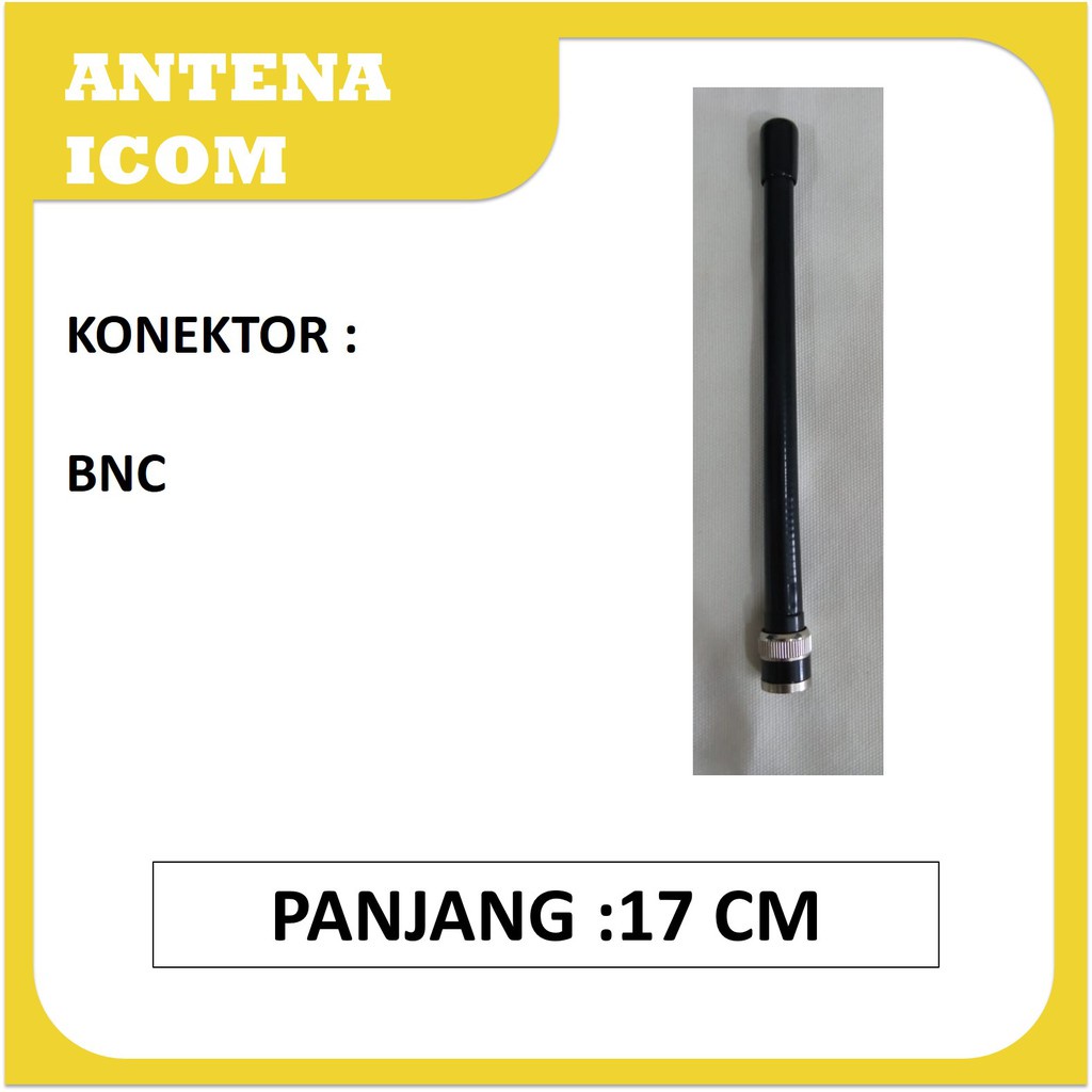 Jual walkie talkie Antena ICOM BNC, HT V80 V85 V8 Single band VHF original asli handie talkie ...