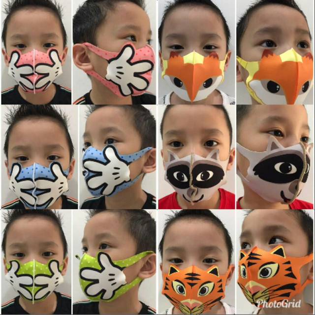 Jual Masker Anak Kain Scuba Printing | Shopee Indonesia
