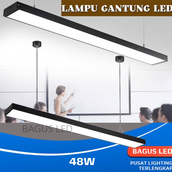 Jual Lampu Gantung Led Downlight Plafon Lampu Office Kantor Hanging 48W ...