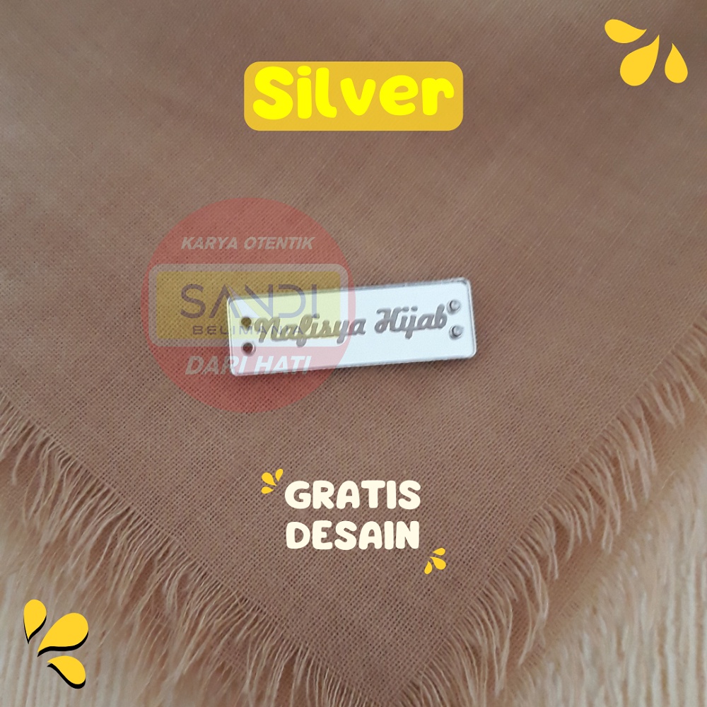 Jual Paket isi 50 pcs Label Produk akrilik Jilbab Rebranding / Label ...