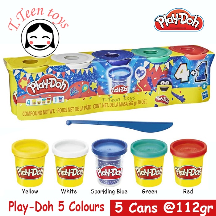 Jual Play Doh 5 colours pack playdoh playdough play dough | Shopee ...