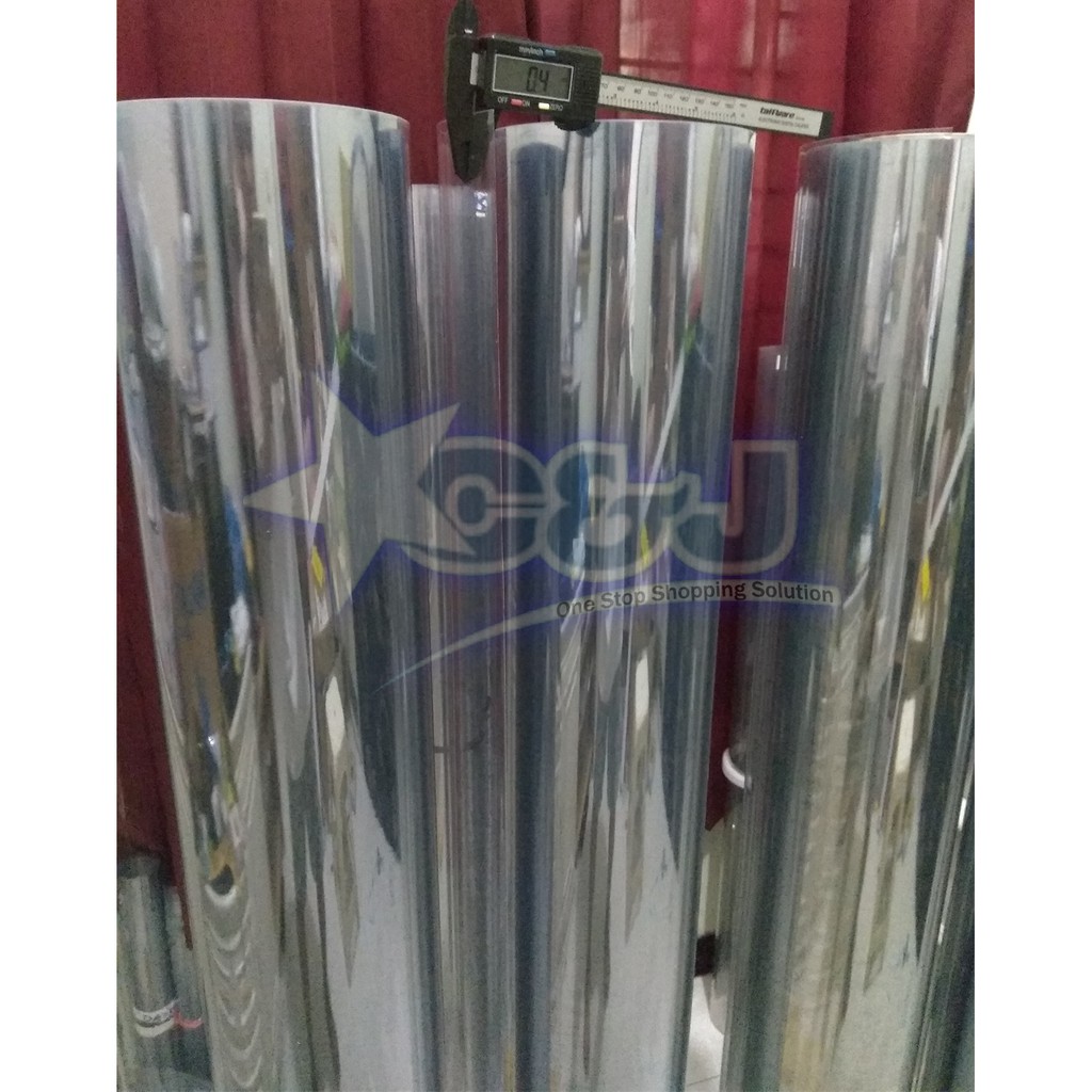 Jual Mika Kaca Kaku Rigid Tebal 0,4mm Bening Transparant Meteran rigit ...