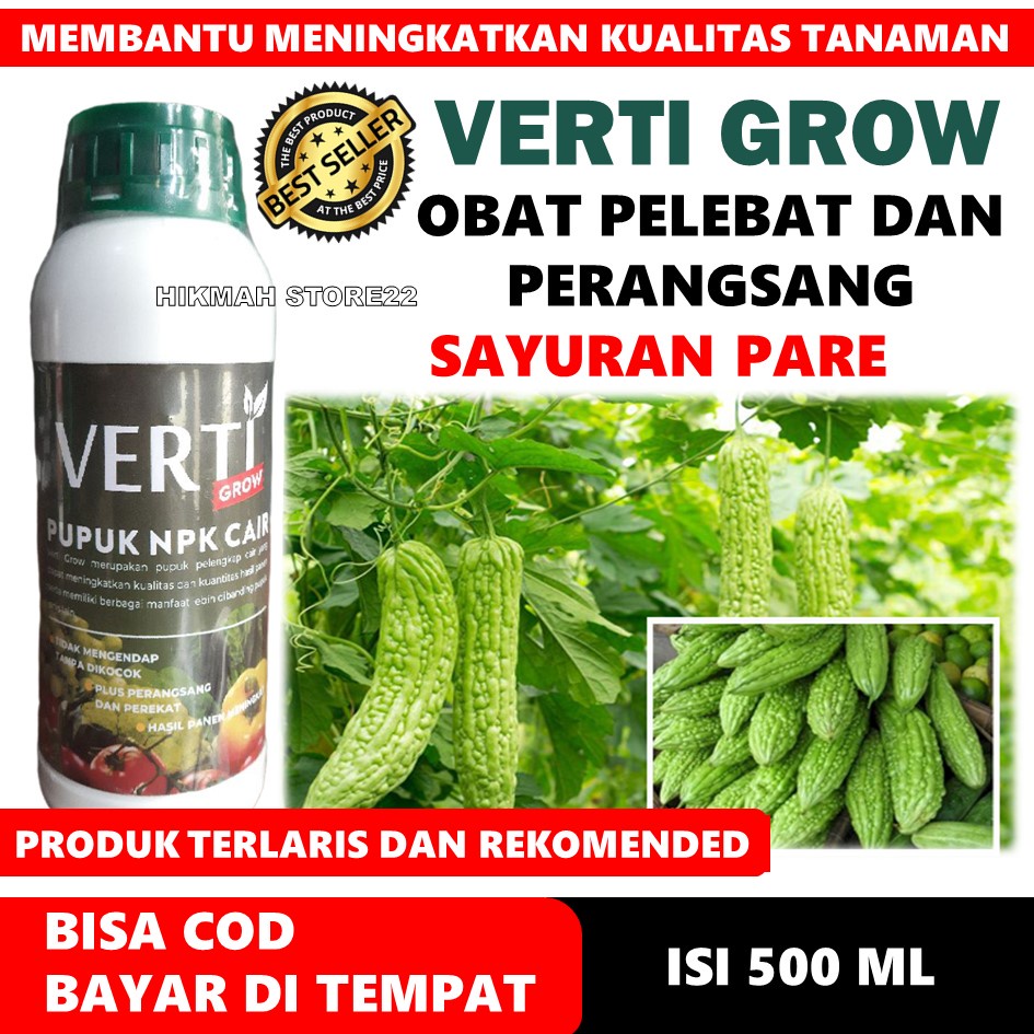 Jual OBAT PELEBAT PARE - Vertigrow Obat Pelebat Sayuran PARE - Obat Pemacu Pembuahan Sayuran ...