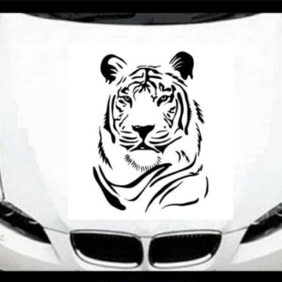 Jual CUTTING STICKER MOBIL GAMBAR TIGER MACAN 50CM STIKER MOBIL KEREN ...