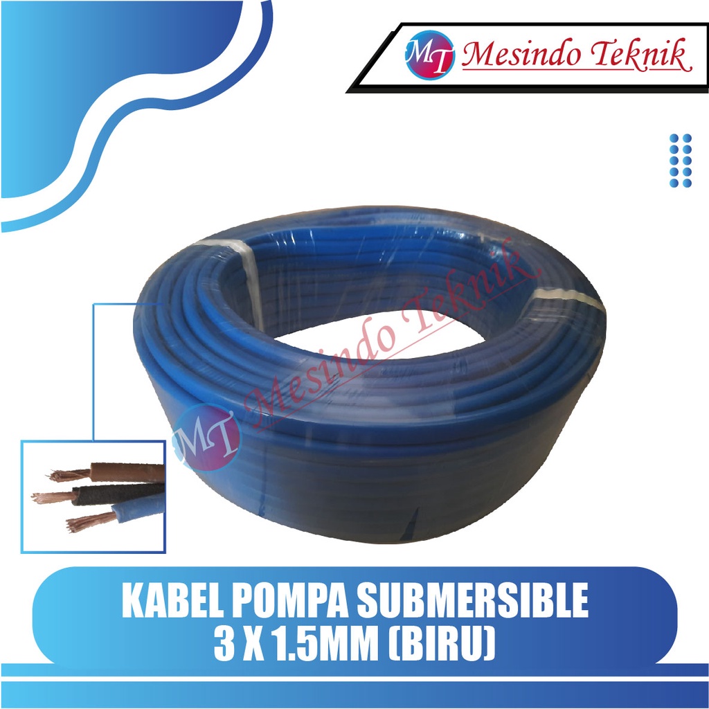 Jual KABEL POMPA SATELIT SUBMERSIBLE 3 X 1.5MM | Shopee Indonesia