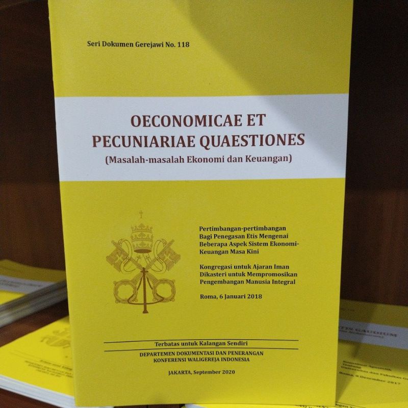 Jual Buku Seri Dokumen Gerejawi Nomor 118 Masalah Masalah Ekonomi Dan ...