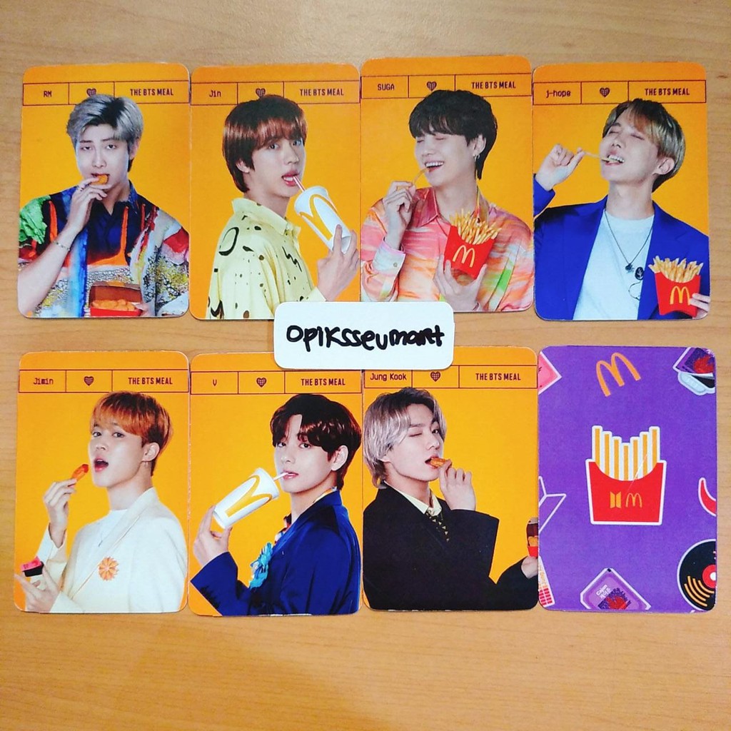 Jual POCA BTS X MCD UNOFFICIAL / PHOTOCARD BTS (HARGA PER SATUAN/PER LEMBAR) | Shopee Indonesia